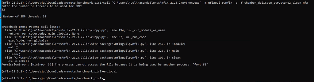 PermissionError: [WinError 32] The process cannot access the file ...