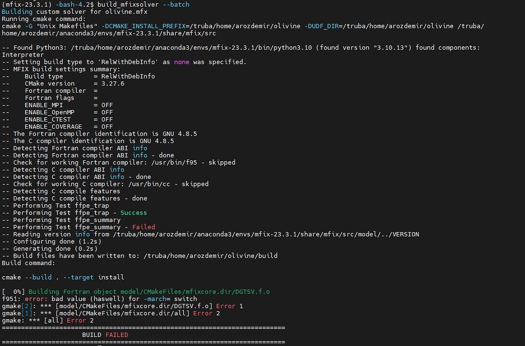 Error On Installation Of Batch Solver At Linux Mfix Netl Flow Science Software Support