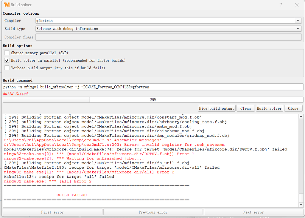 Mfix 24 1 1 Build Solve Bizarre Error Bug Report Netl Flow Science Software Support