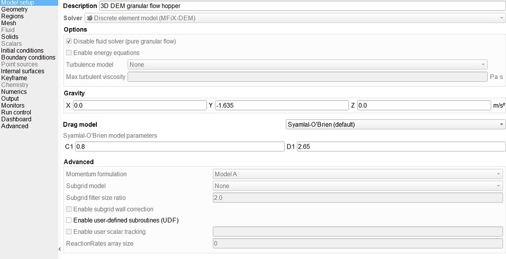 Disabling Drag force for DEM only simulation - How to - NETL Flow ... Disabling Drag force for DEM only simulation - How to - NETL Flow ...